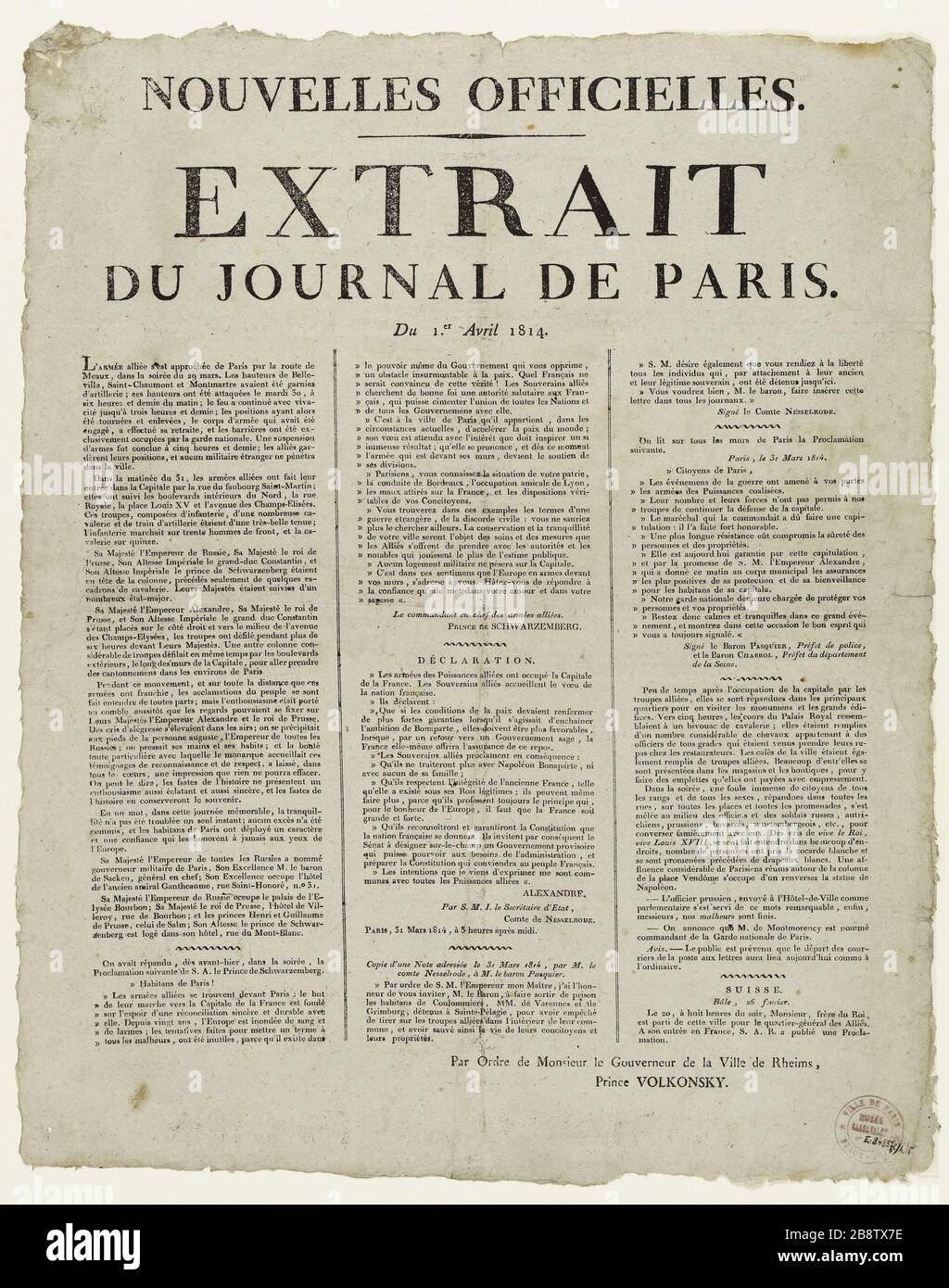 Journal du 19ème siècle hi-res stock photography and images - Alamy