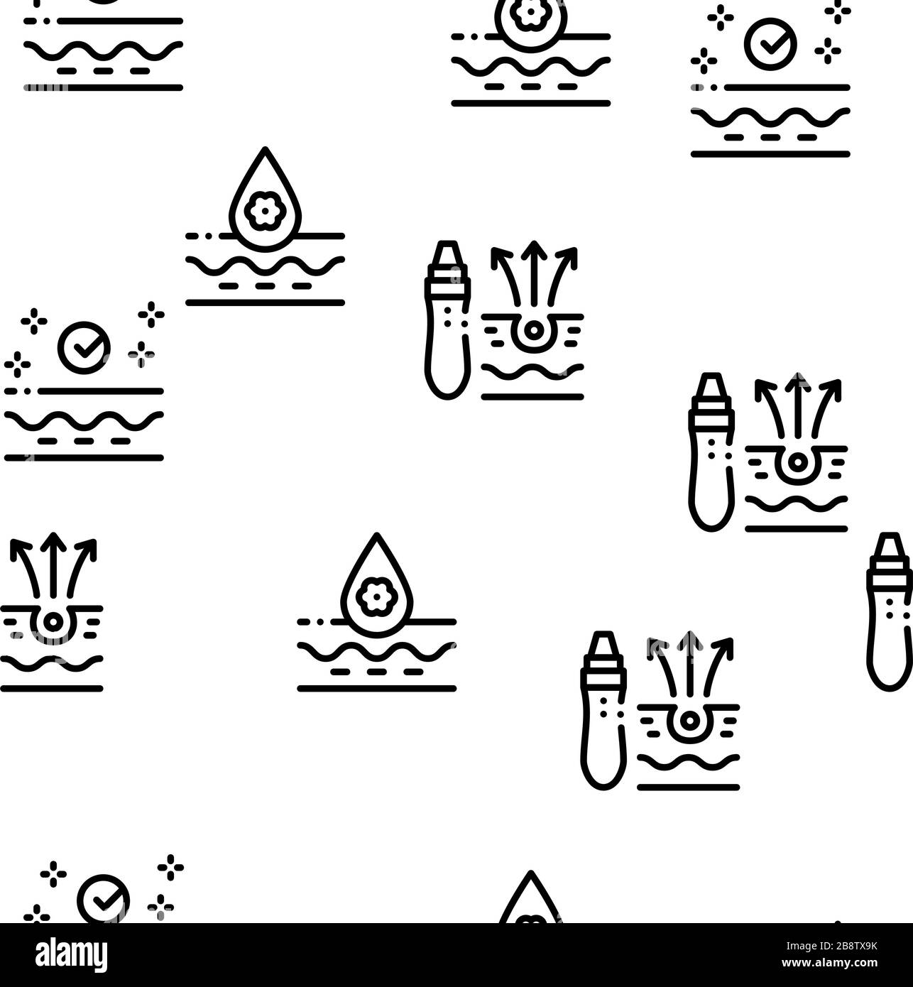 Skin Care Cosmetic Seamless Pattern Vector Stock Vector Image & Art - Alamy