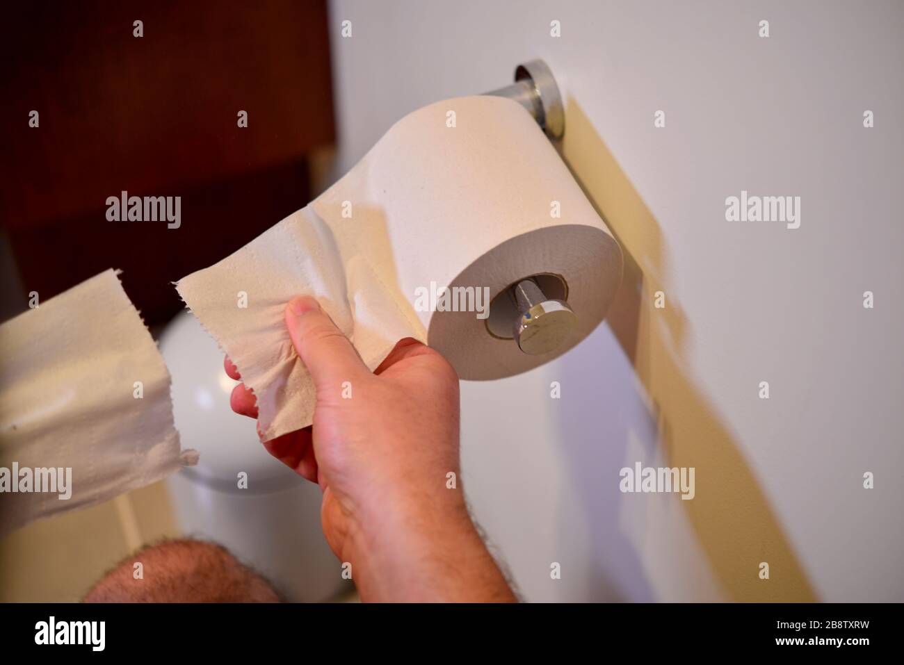 Toilet Paper Panic Buying Out of Toilet Paper Coronavirus COVID-19 Man ...