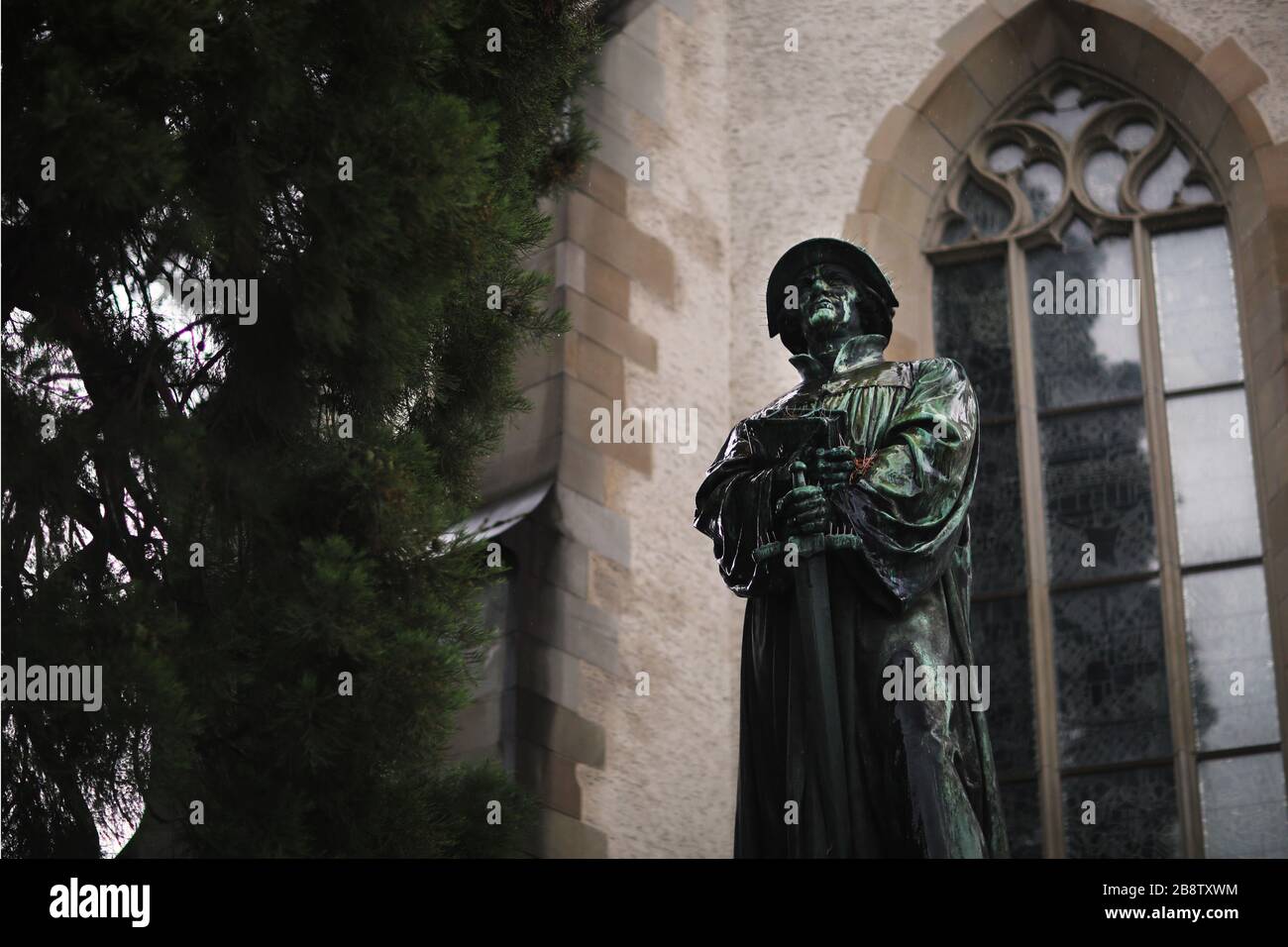 Ulrich Zwingli Monument, Zurich Stock Photo - Alamy