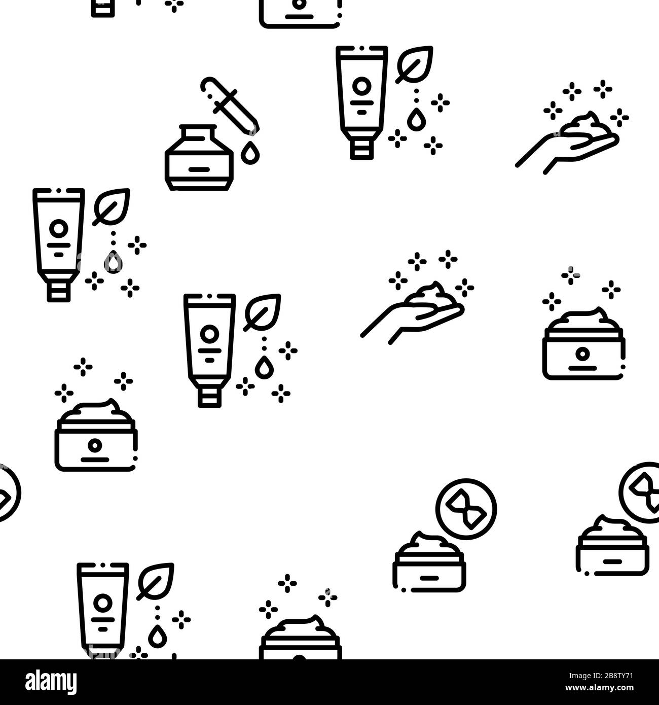 Skin Care Cosmetic Seamless Pattern Vector Stock Vector Image & Art - Alamy