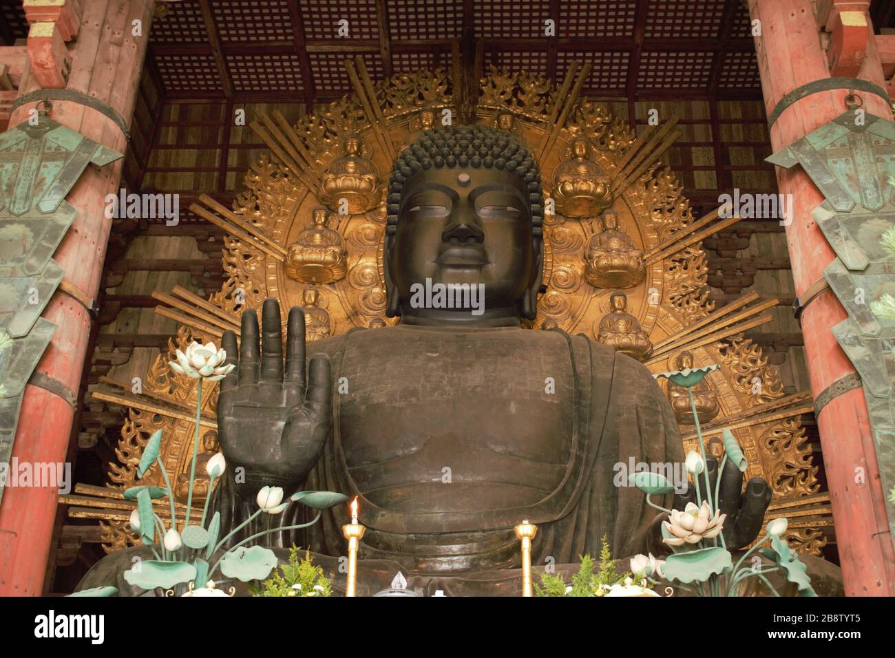 Daibutsu, Great Buddha at Great Buddha Hall Daibutsuden of Todaiji ...