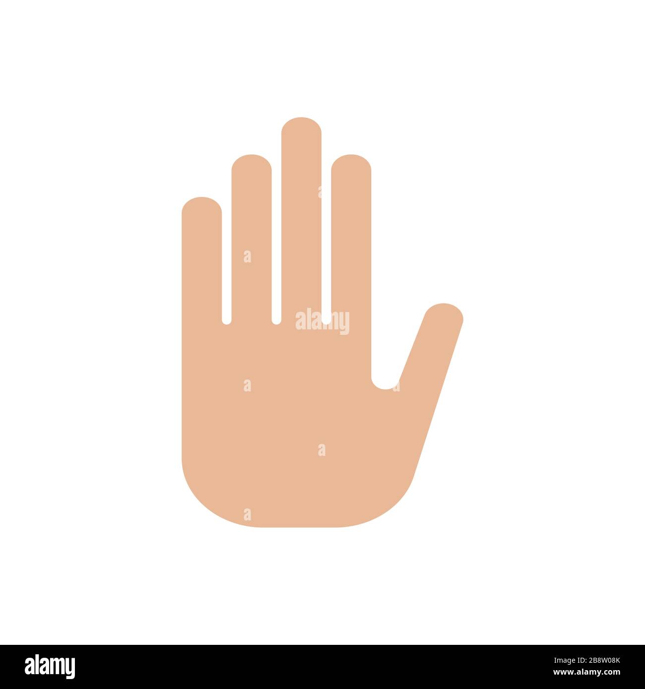 Stop sign with human hand symbol. Vector Stock Vector Image & Art - Alamy