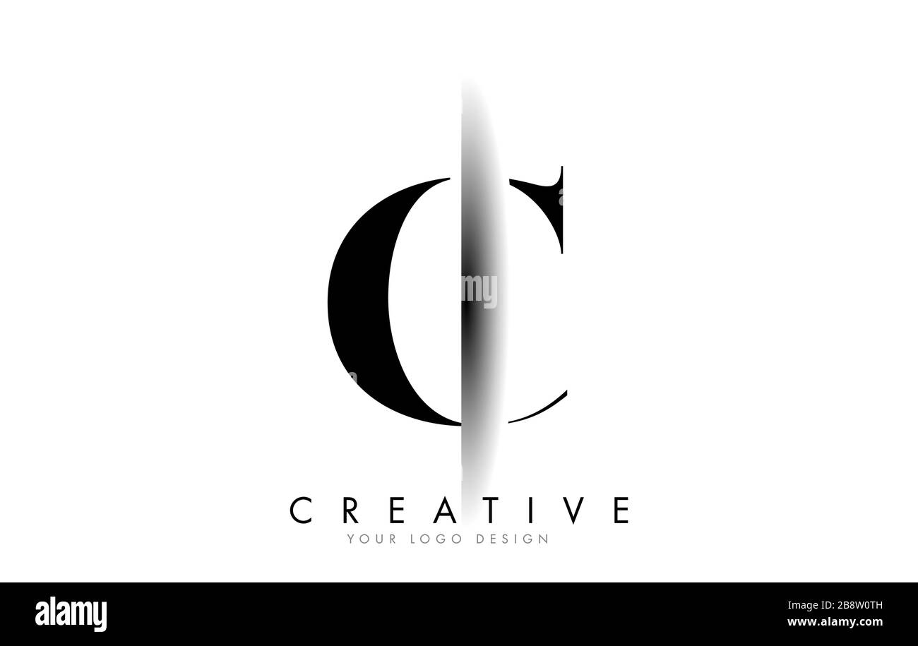 C Letter Logo Design with Creative Shadow Cut Vector Illustration ...
