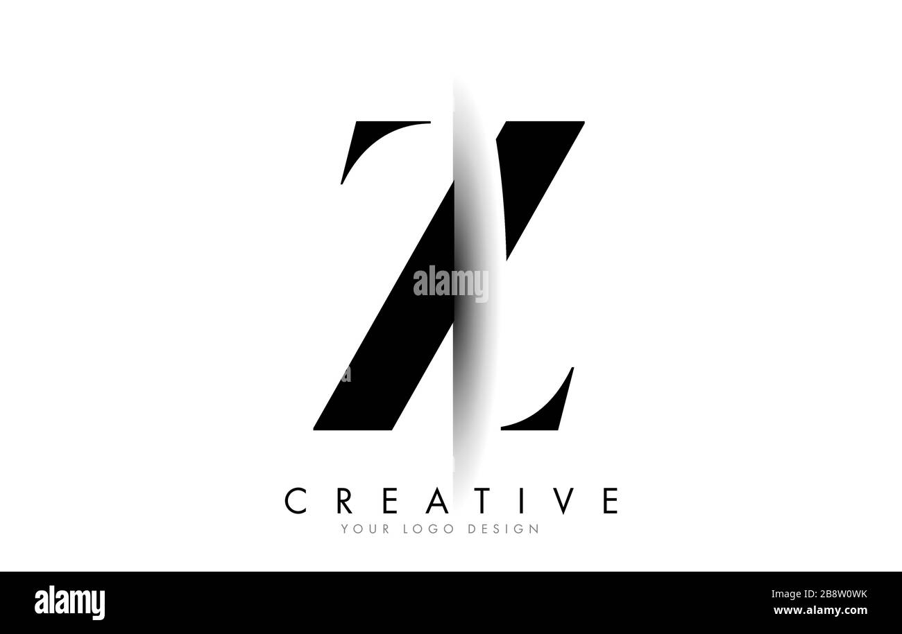 Z Letter Logo Design with Creative Shadow Cut Vector Illustration ...