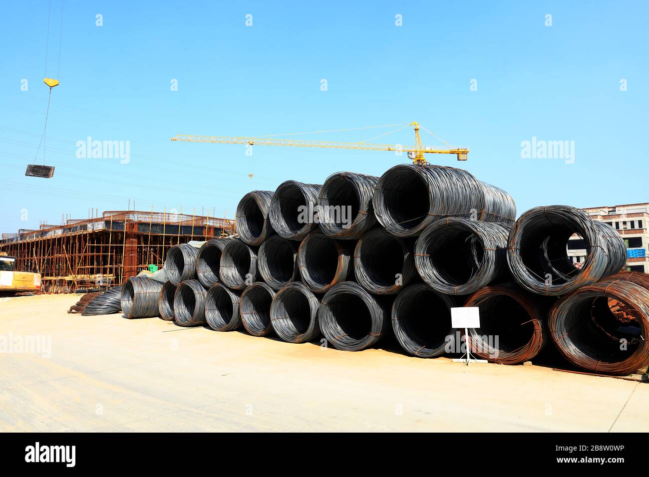 The steel bar in the construction site Stock Photo - Alamy