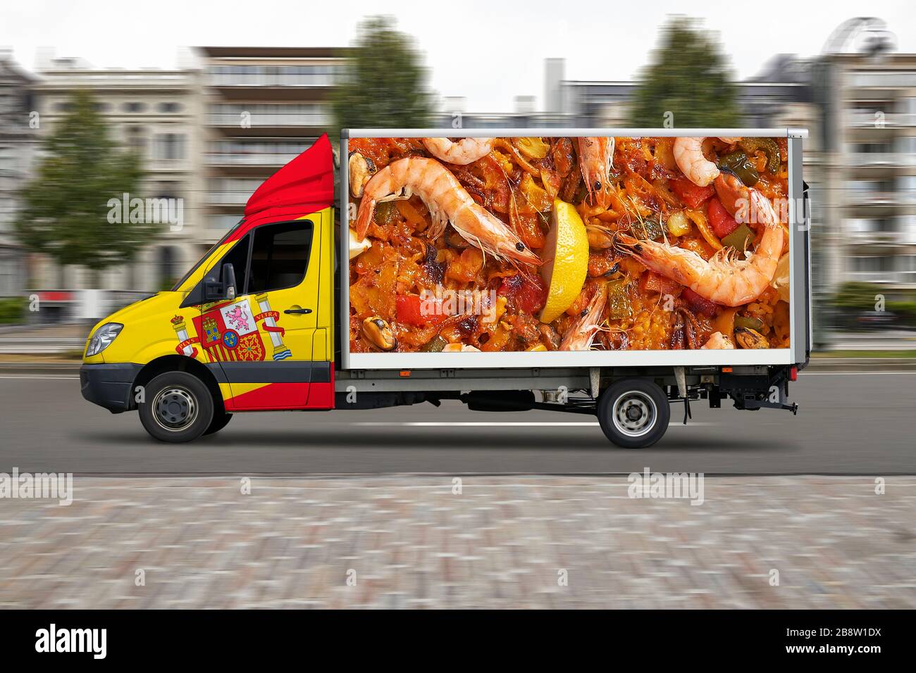 Spanish restaurant delivery truck hi-res stock photography and images ...