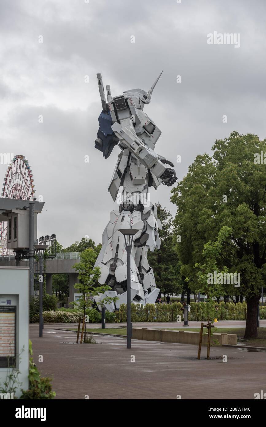 Odaiba, Tokyo/Japan - May 21, 2019 : UNICON GUNDAM SCALE 1:1 model of ...
