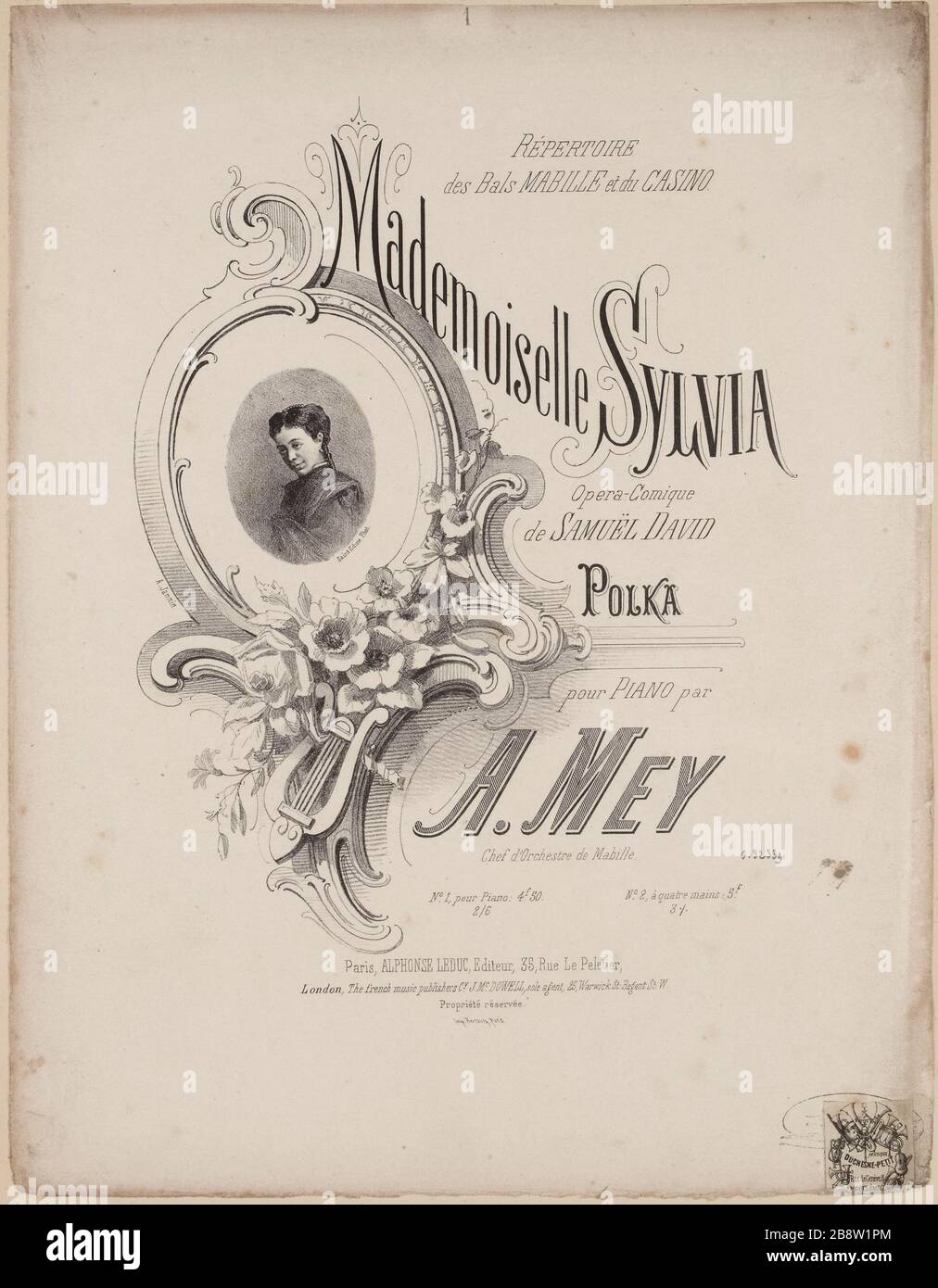 Miss Silvia / Opera Comique / of Samuel David Stock Photo - Alamy