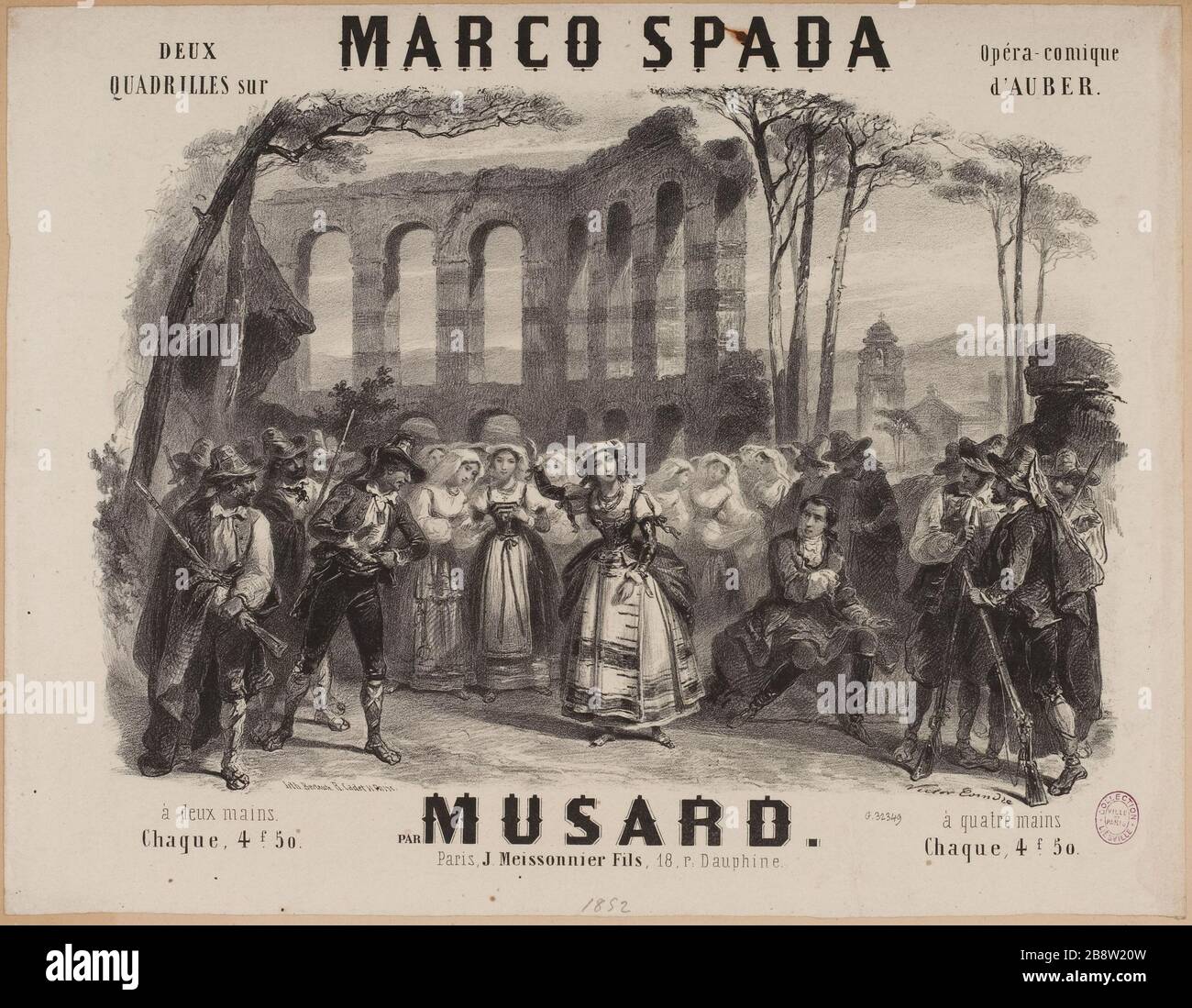 Two / quadrilles / Marco Spada Comic Opera / Auber Stock Photo - Alamy
