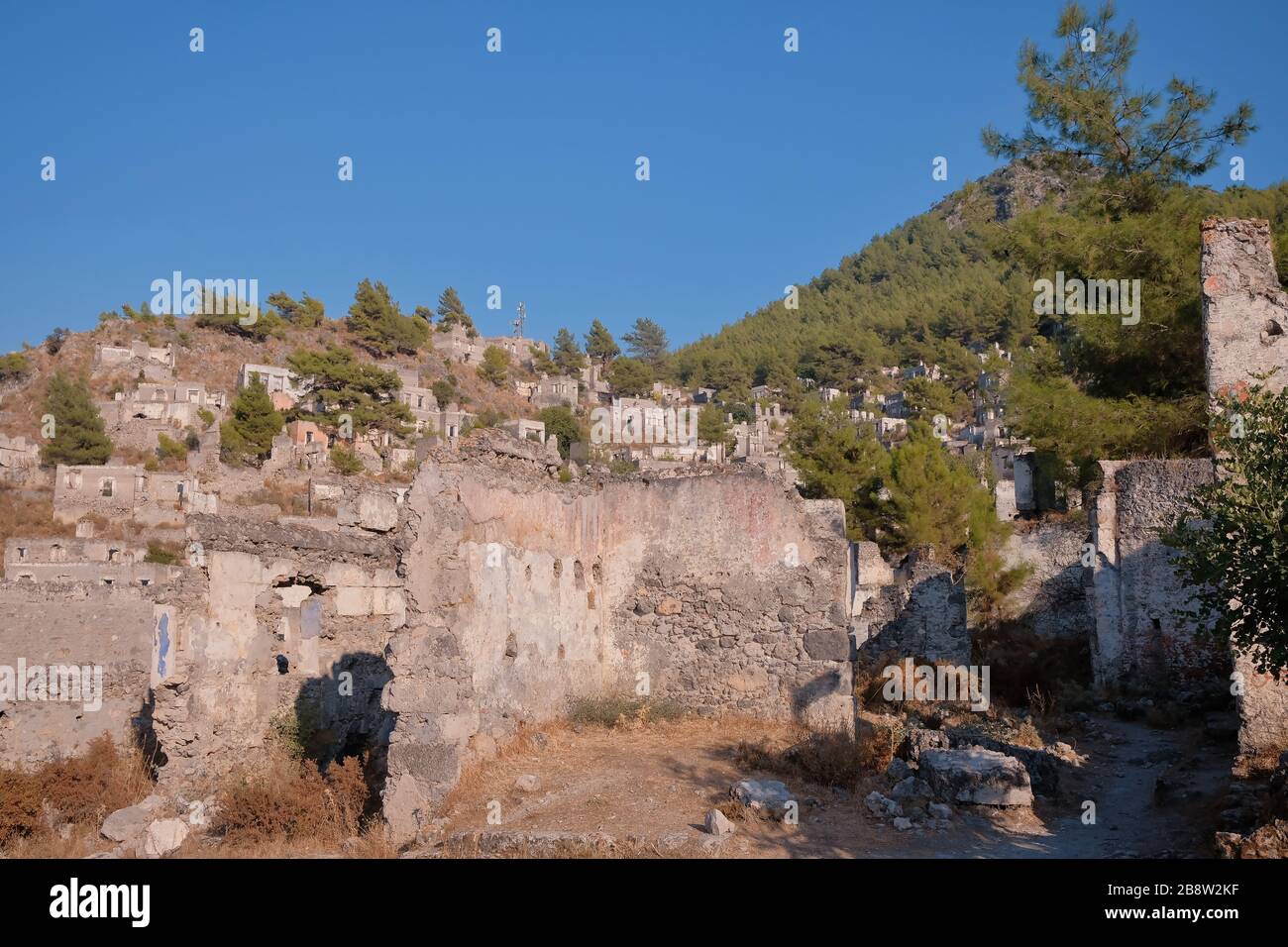Ghost Town Kayakoy. The abandoned Greek village of Kayakoy, Fethiye ...