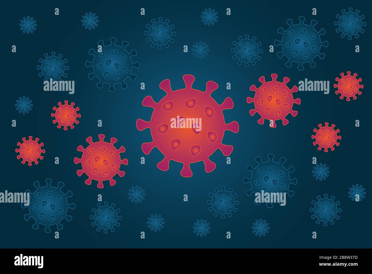 Coronavirus pandemic and epidemic outbreak. Vector virus illustration ...
