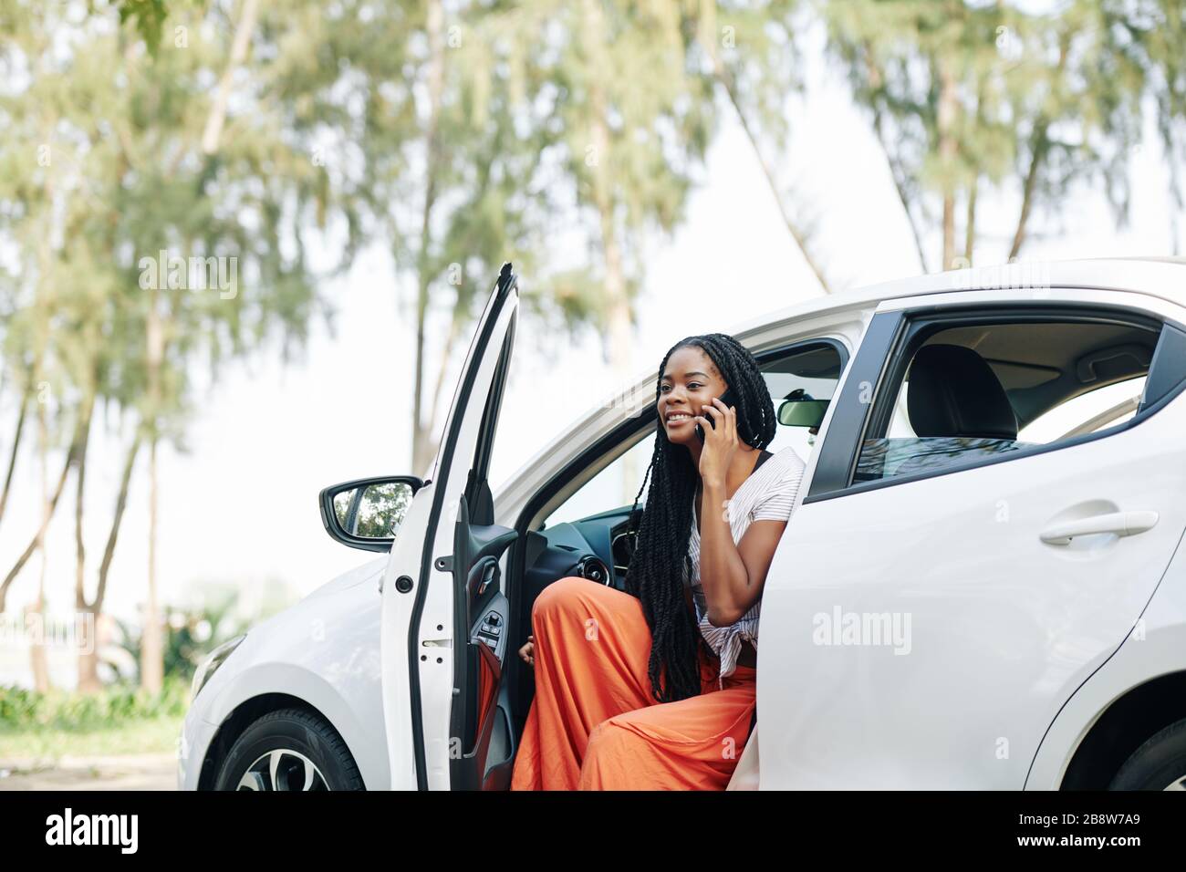 African american woman getting out hi-res stock photography and images ...