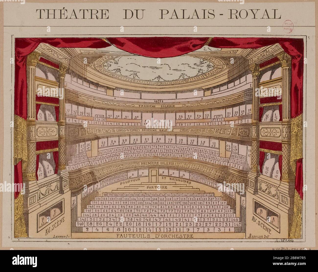 Seating of the Palais-Royal Theater Stock Photo - Alamy