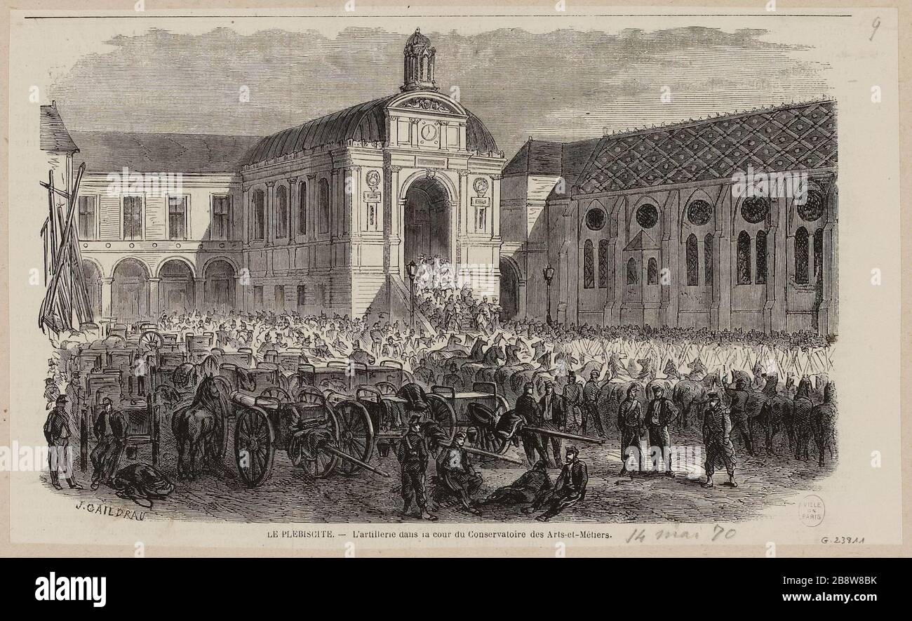 The plebiscite. - The artillery in the courtyard of the Conservatory of ...