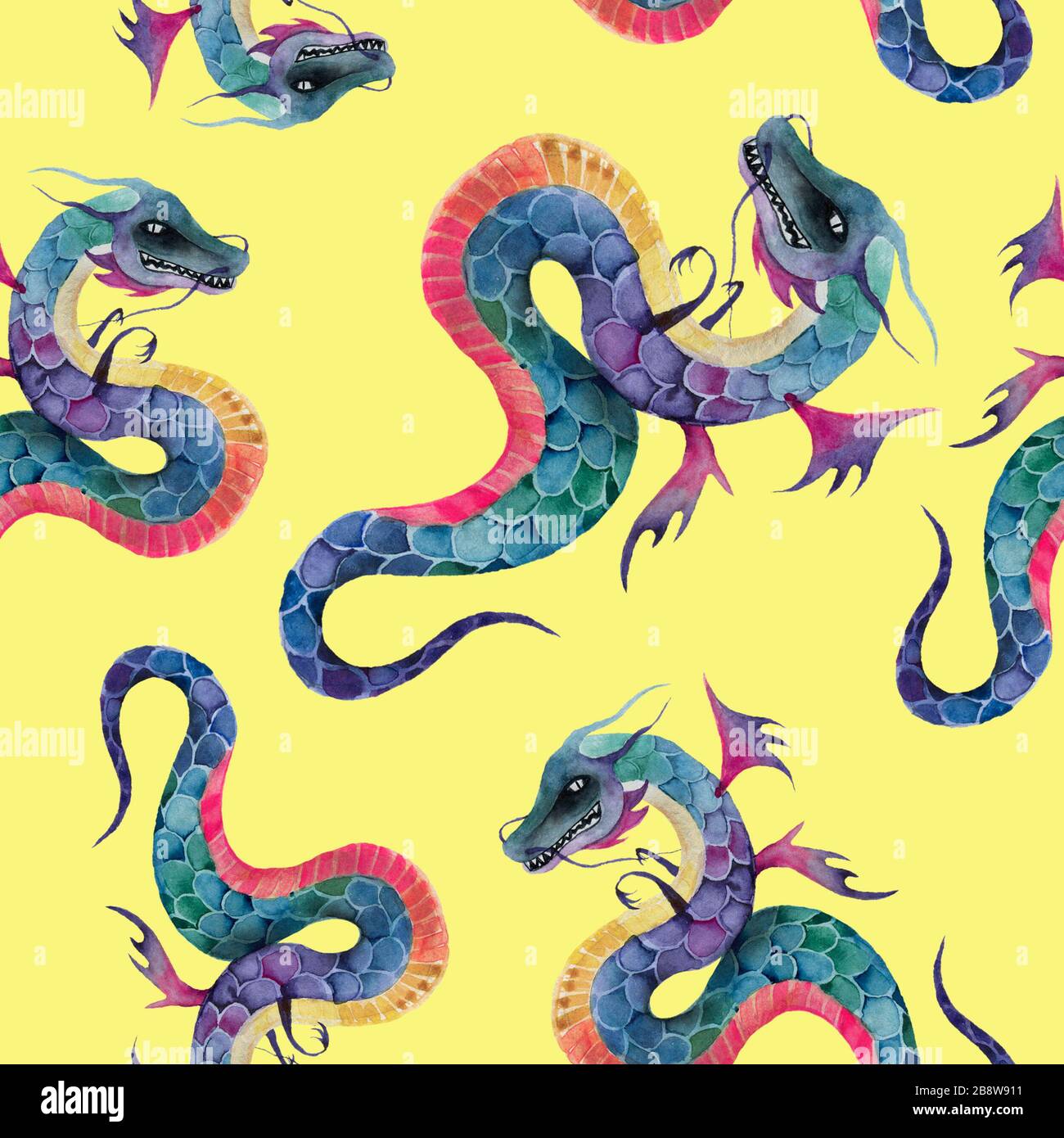 Wallpaper design dragons hi-res stock photography and images - Alamy