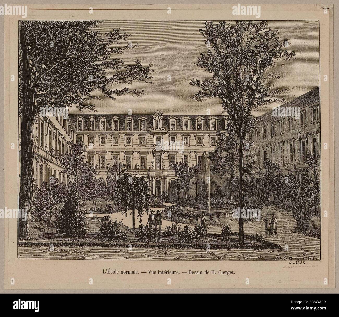 Interior view of the garden of the Normal School Stock Photo - Alamy