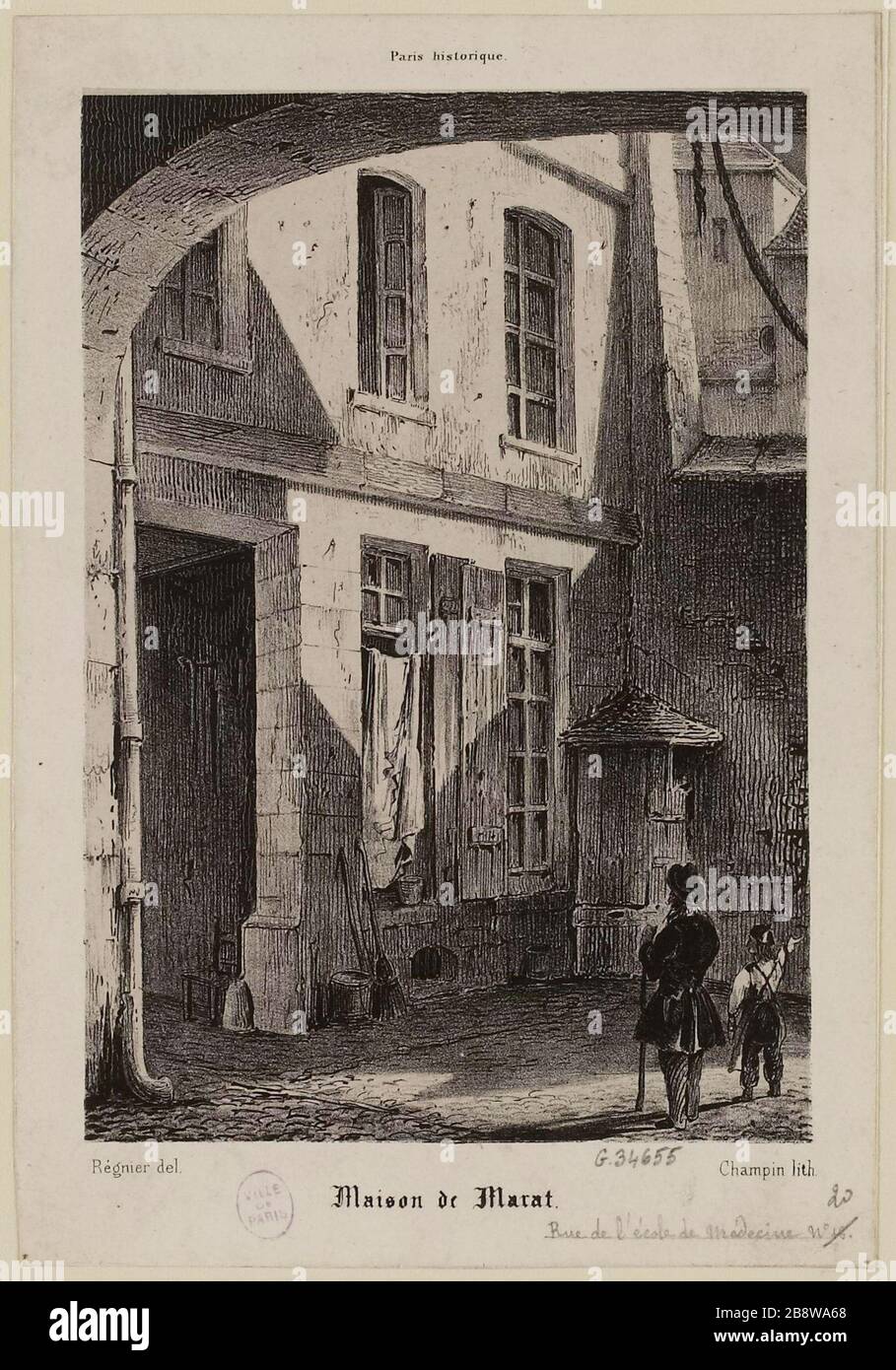 historic Paris. // House of Marat Stock Photo - Alamy