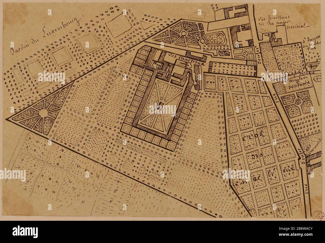 Map Carthusian convent Stock Photo - Alamy