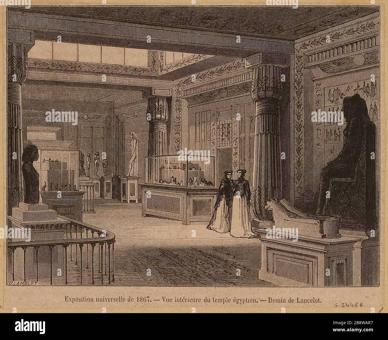 World Expo 1897 - Interior view of the Egyptian temple Stock Photo - Alamy