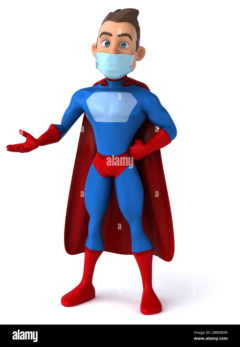 3D illustration of a cartoon character with a mask Stock Photo - Alamy