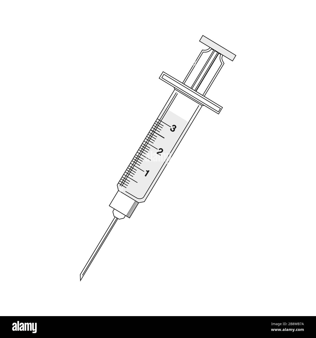 Realistic vector medical syringe isolated on white background Stock ...