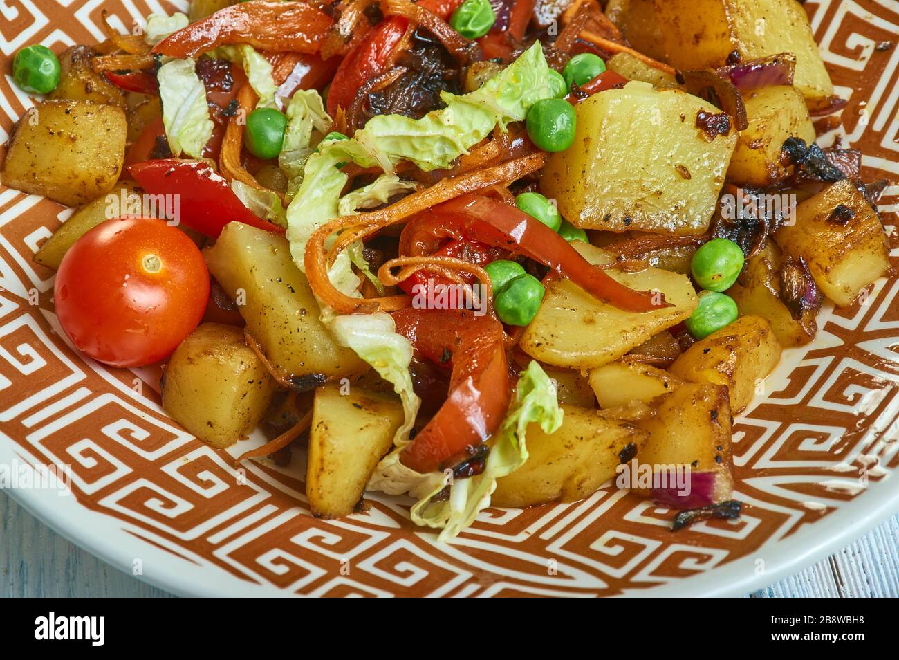 Ethiopian Vegetable Tibs, Ethiopian dish consisting of spicy Stock ...
