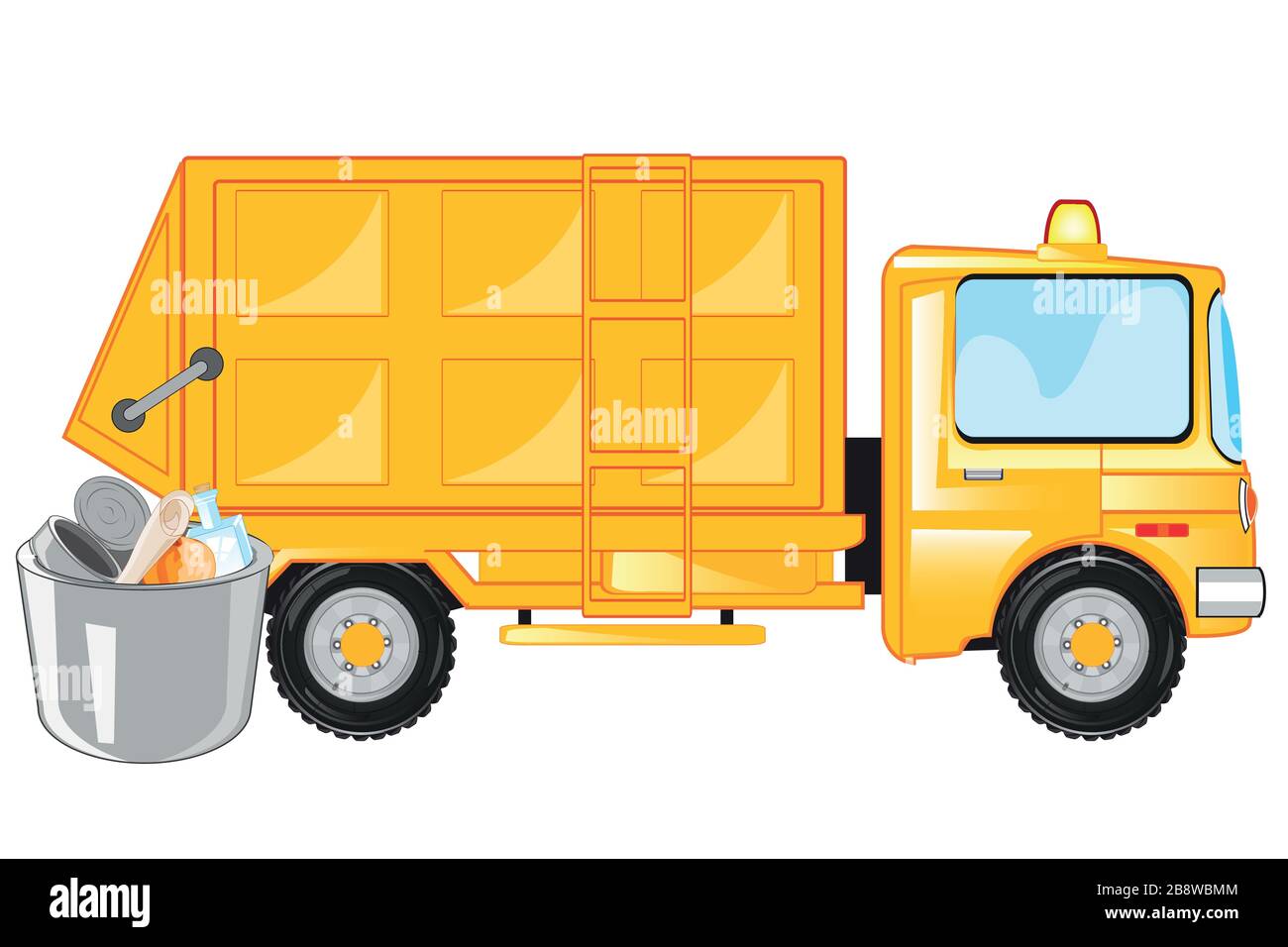 Special car for loading and transportation departure and rubbish ...