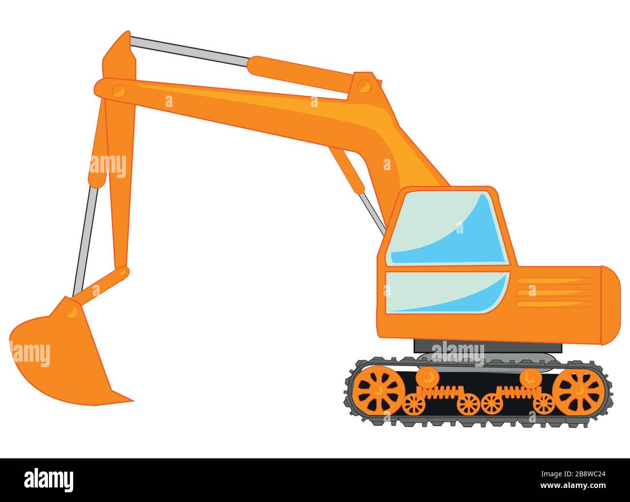 Vector illustration of the special technology for digging of ground ...