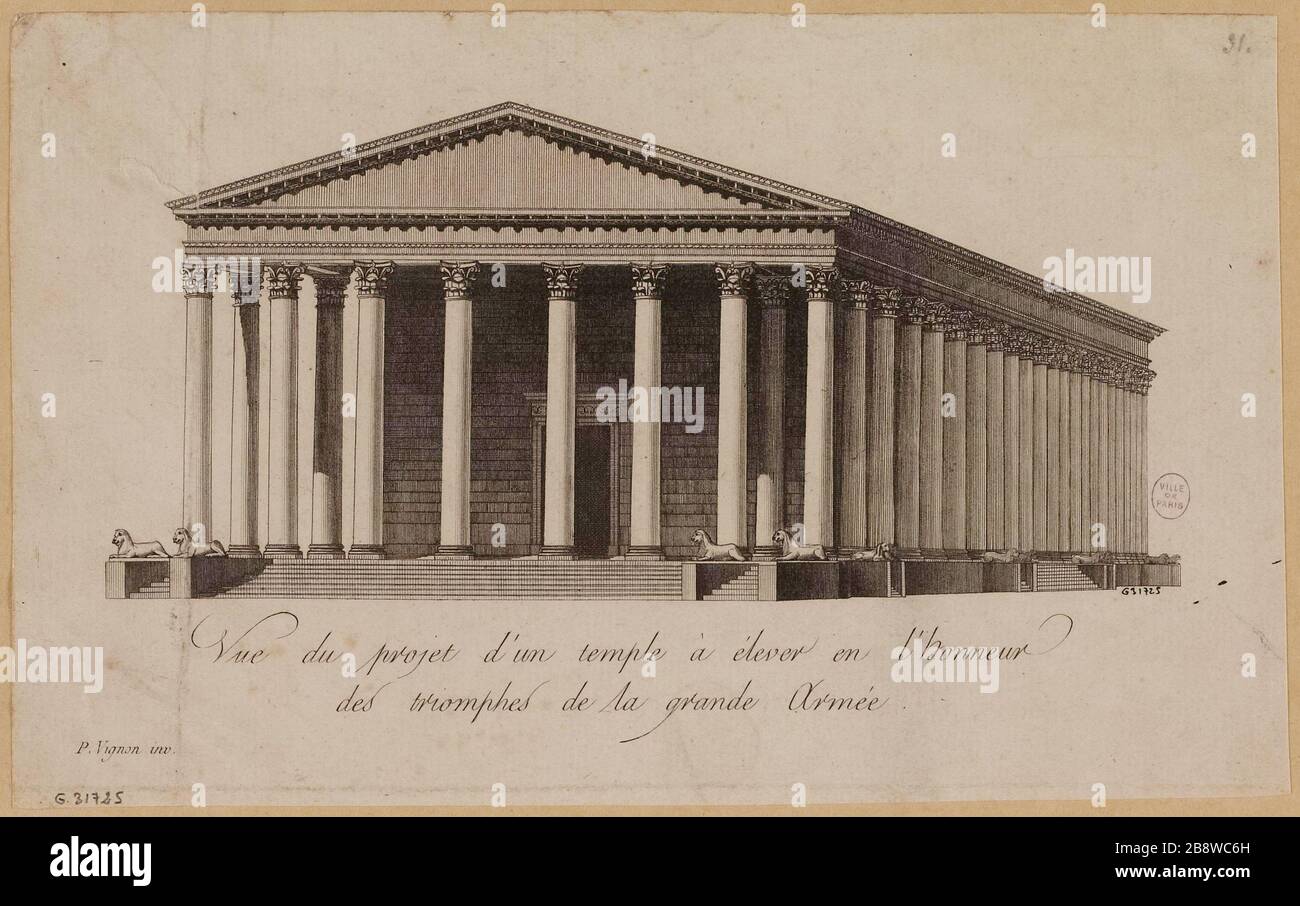 View the project of a temple in honor to raise / triumphs of the great ...