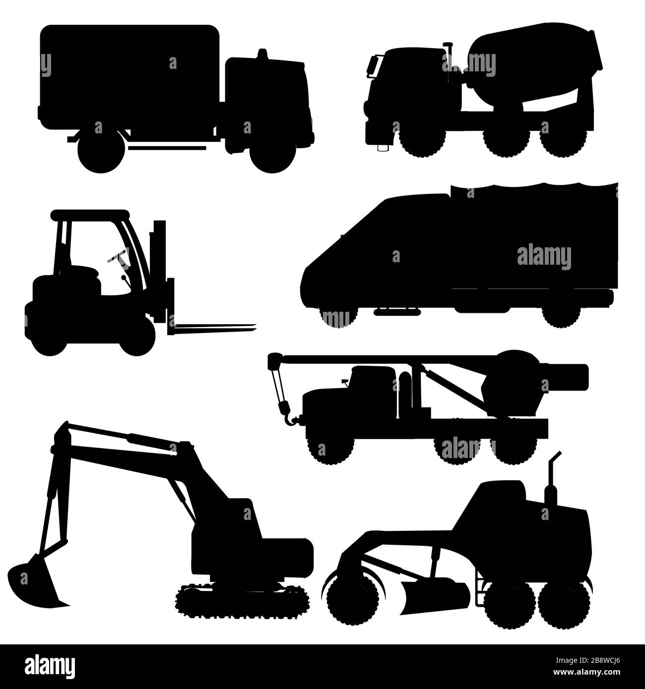 Vector illustration silhouette transport facilities of the special ...