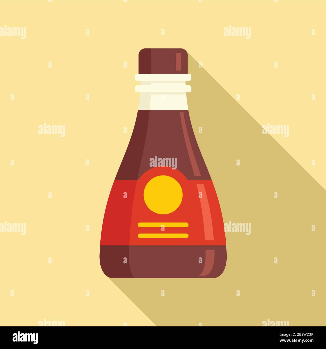 Aromatic soy bottle icon. Flat illustration of aromatic soy bottle ...