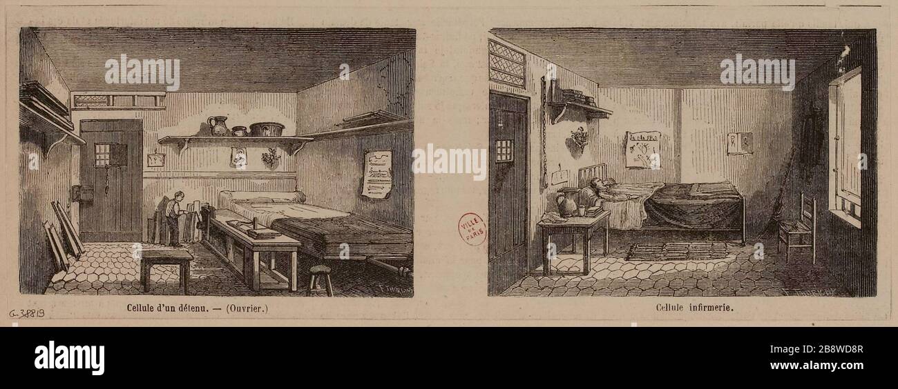 Cell of an inmate. - (worker) / Cell infirmary Stock Photo - Alamy