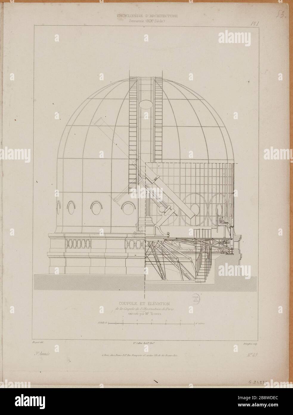 Dome and elevation of the Paris Observatory Stock Photo - Alamy