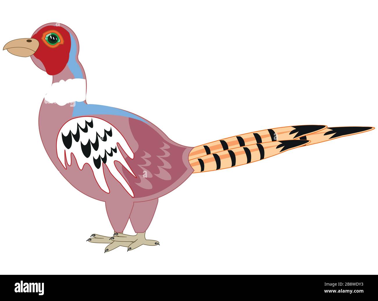 Vector illustration of the cartoon of the bird pheasant Stock Vector ...