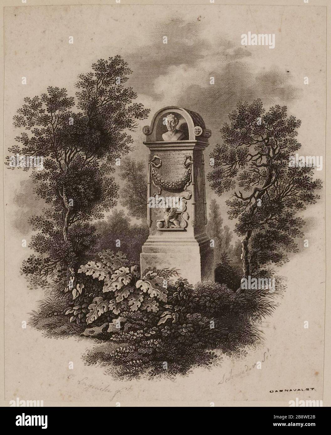 Funerary monument Visconti Stock Photo - Alamy