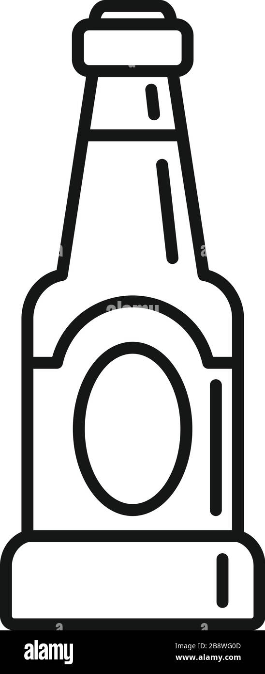Condiment bottle icon. Outline condiment bottle vector icon for web ...