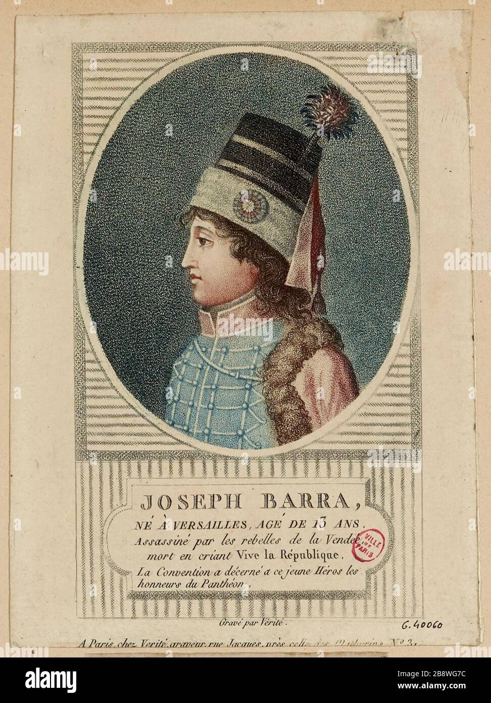 Joseph Bara, / Born in Versailles, 13 years old. / Murdered by the ...