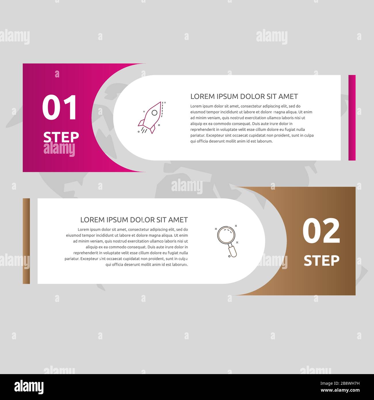 2 step infographics hi-res stock photography and images - Alamy