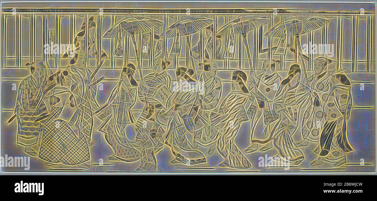 A Parade of Courtesans, c. 1690, Attributed to Hishikawa Moronobu ...