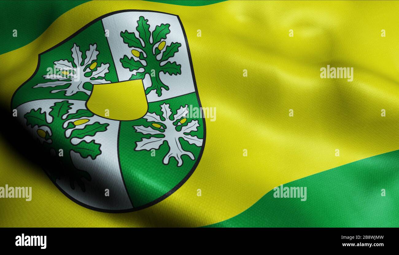 3D Illustration of a waving flag of Verl (Germany country Stock Photo ...