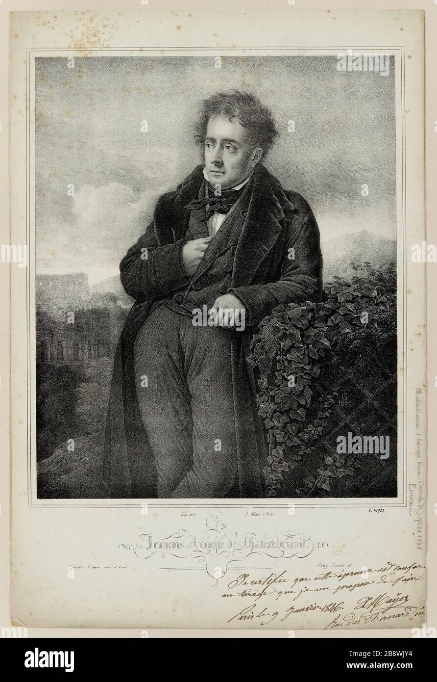 François Auguste de Chateaubriand Stock Photo - Alamy