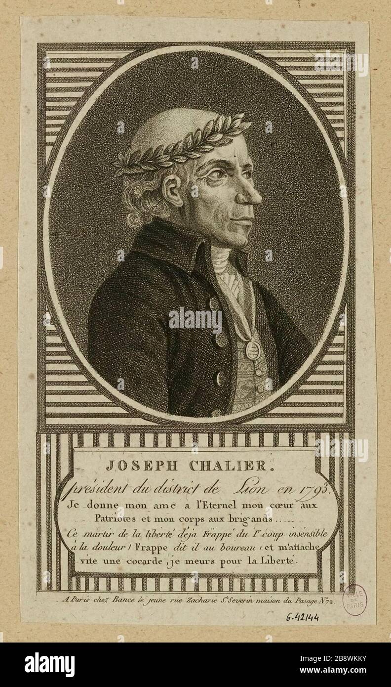 Joseph Chalier / Leo District President in 1793 [sic] Stock Photo - Alamy