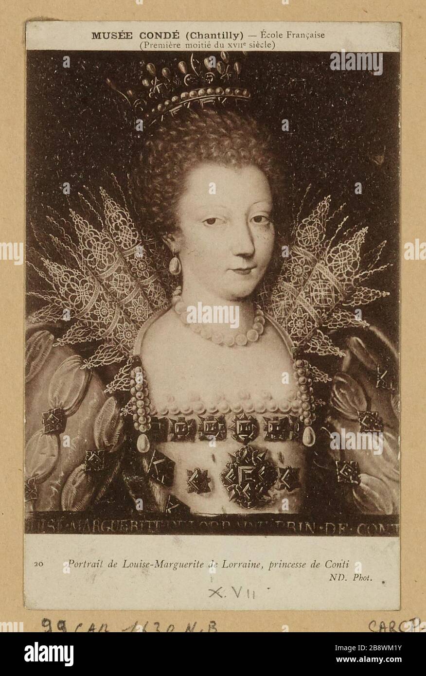 Portrait of Louise Marguerite de Lorraine, Princess of Conti Stock ...