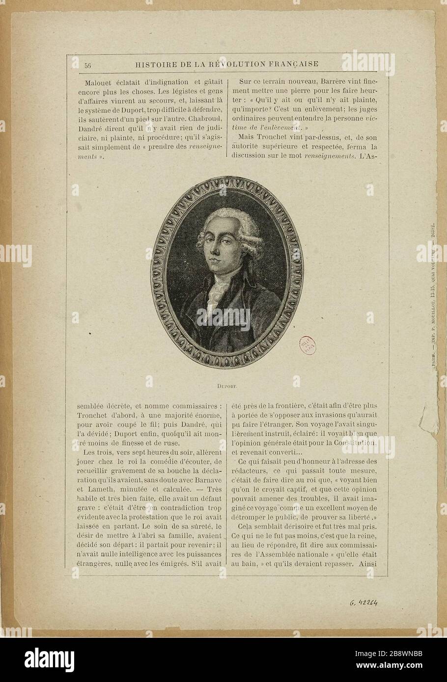 History of the French Revolution / Duport Stock Photo - Alamy