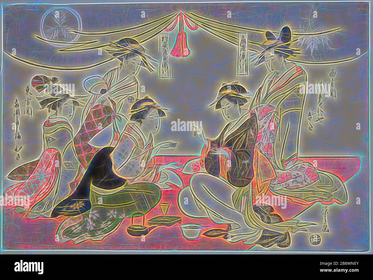 Naniwaya Okita and Takashima Ohisa playing a game of ken, c. 1793/94 ...