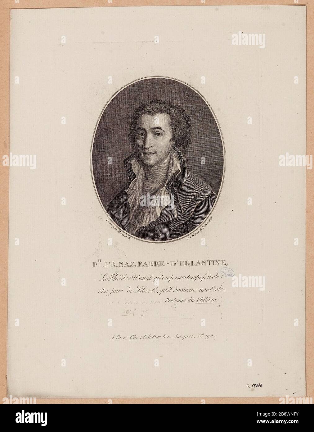 P (h). Fr. Nat. Fabre-d'Églantine [...] Stock Photo - Alamy