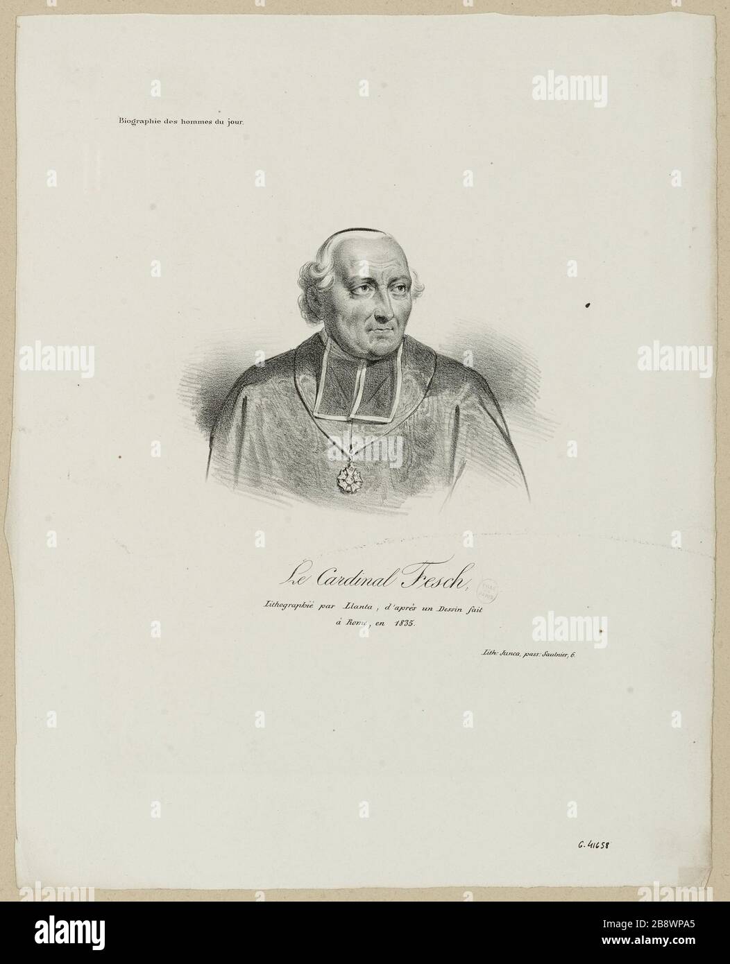 Biographies of men of the day. / Cardinal Fesch Stock Photo - Alamy