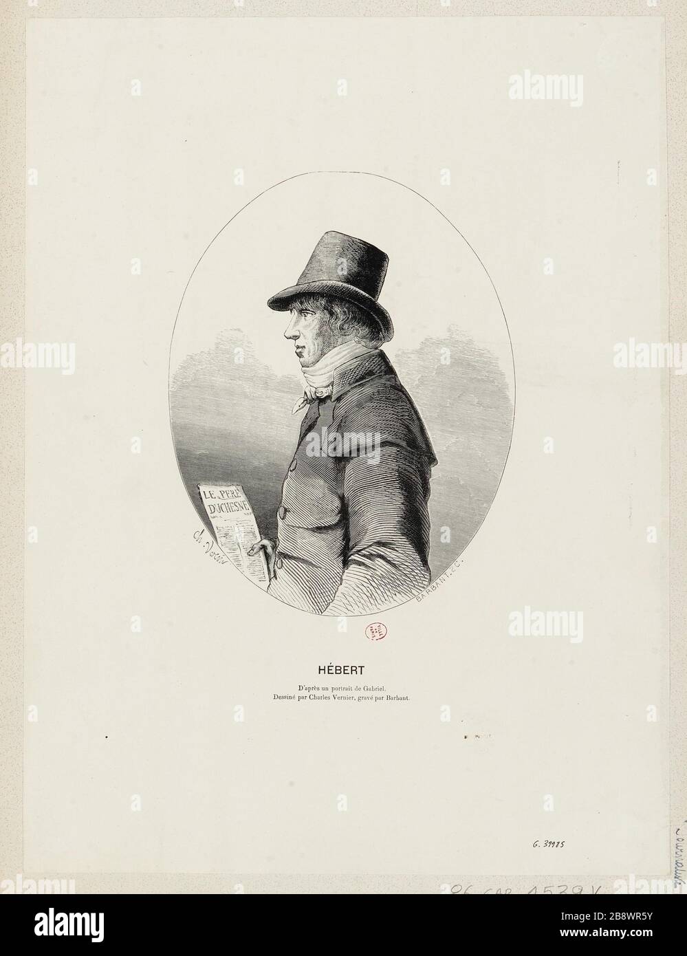 Hebert / after a portrait of Gabriel Stock Photo - Alamy