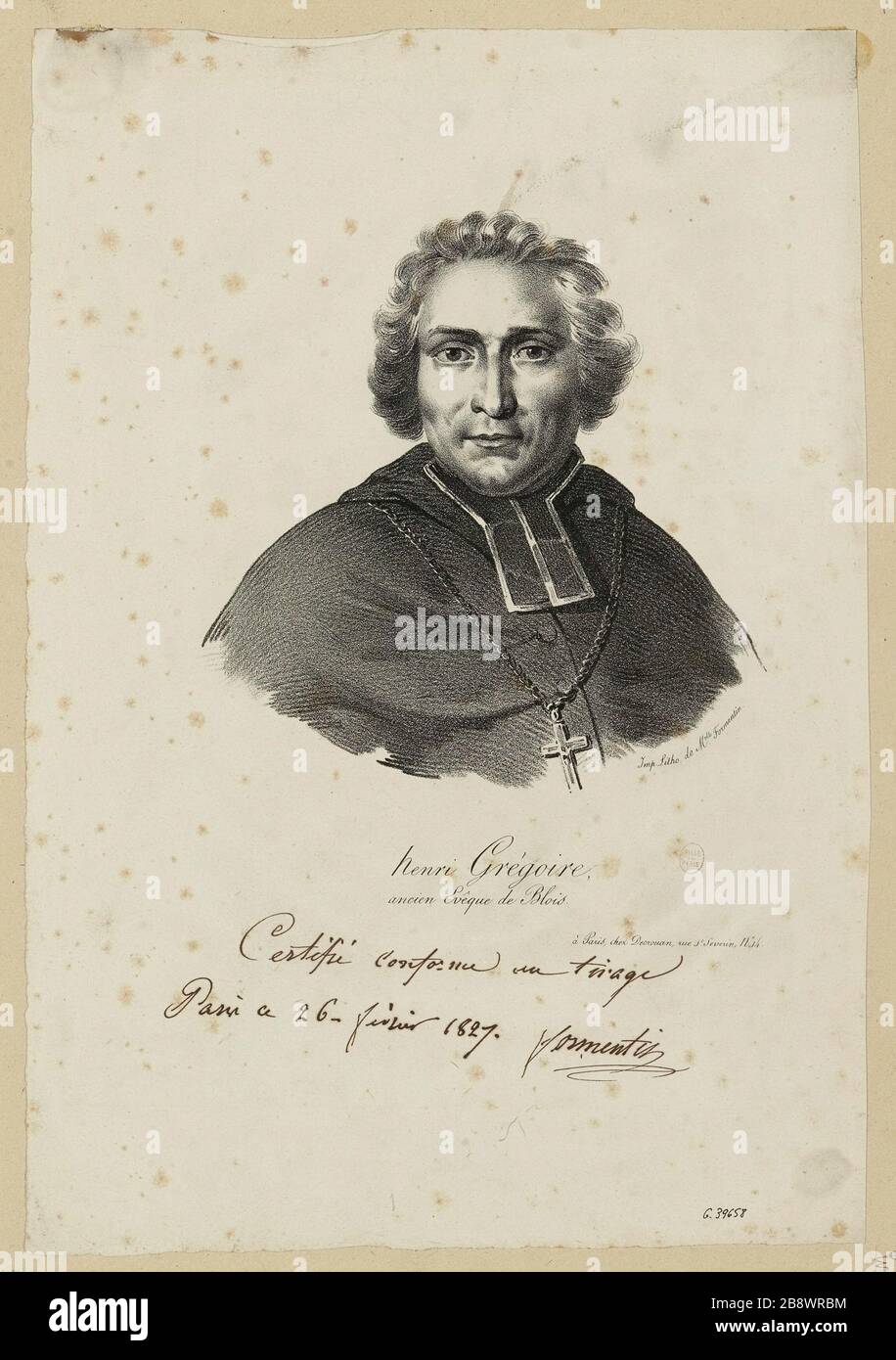 Henri Grégoire, former bishop of Blois Stock Photo - Alamy
